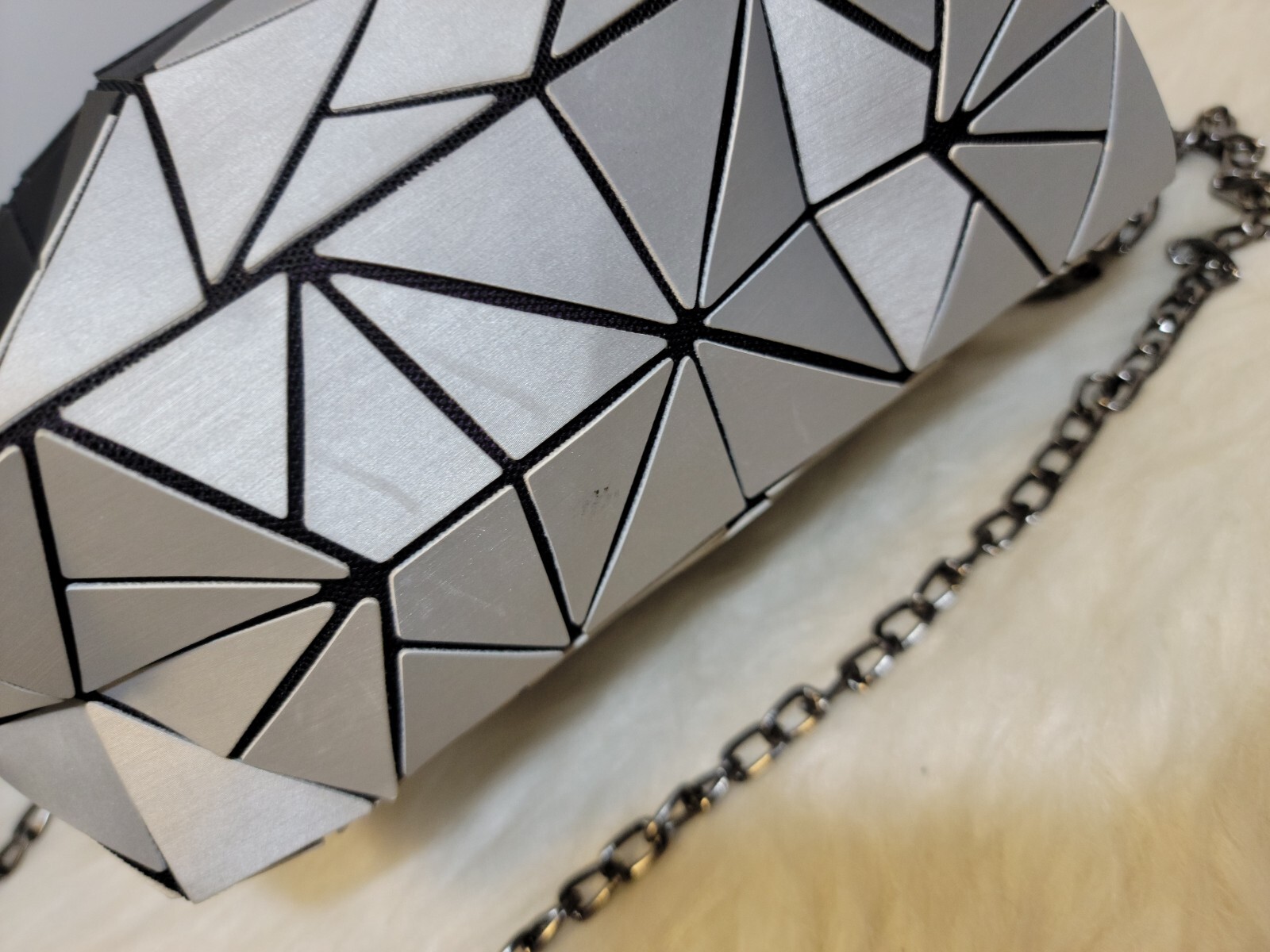 PATRIZIA LUCA Black Silver Geometric Purse Shoulder Bag Crossbody ...