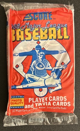 1988 Score Baseball Card Pack Will Clark Giants (Top) Tom Candiotti ...