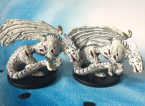 Zombie White Dragon Deathknell Pair Dungeons & Dragons Miniatures s746 | eBay
