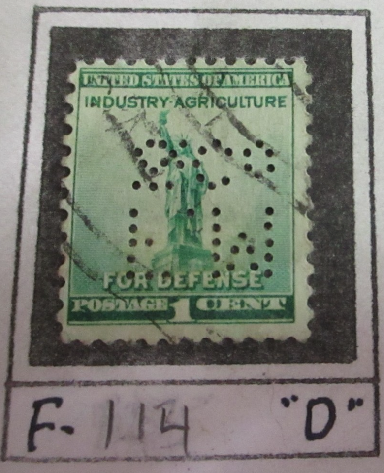 U.S. PERFIN F-114 ( FM/&Co ) "FAIRBANKS MORSE & Co branch BOSTON, MA ...