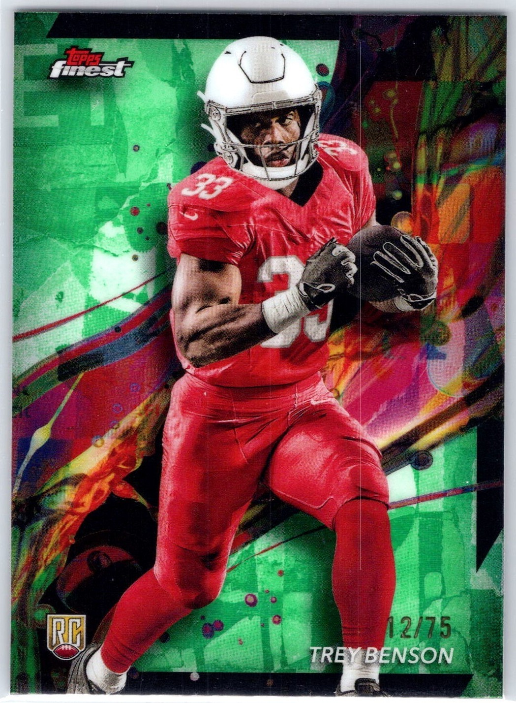 2024 Topps Finest - Common Trey Benson #76 Green Refractor /75 (RC) for ...