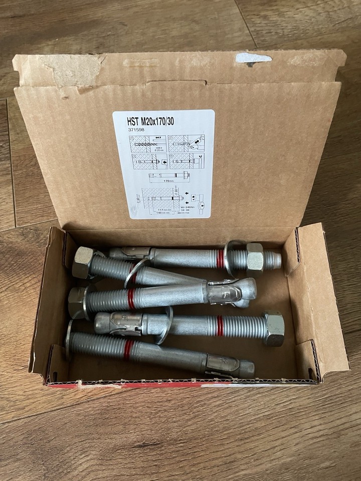 Hilti M20 x 170 / 30 HST Anchor Bolts Sealed | eBay UK