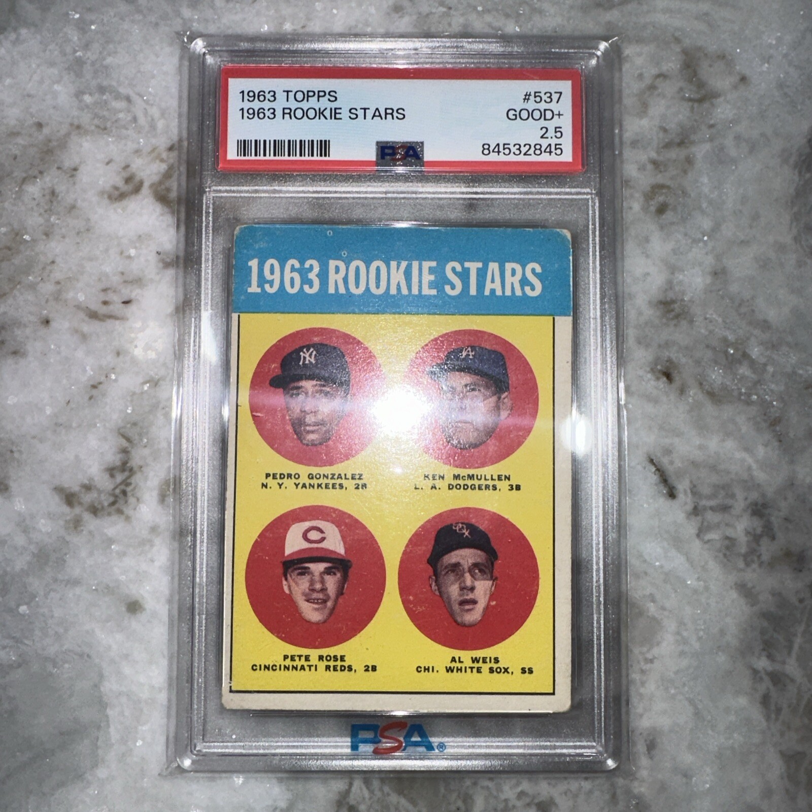 1963 Topps #537 1963 Rookie Stars Pete Rose Rookie PSA 2.5 good plus ...