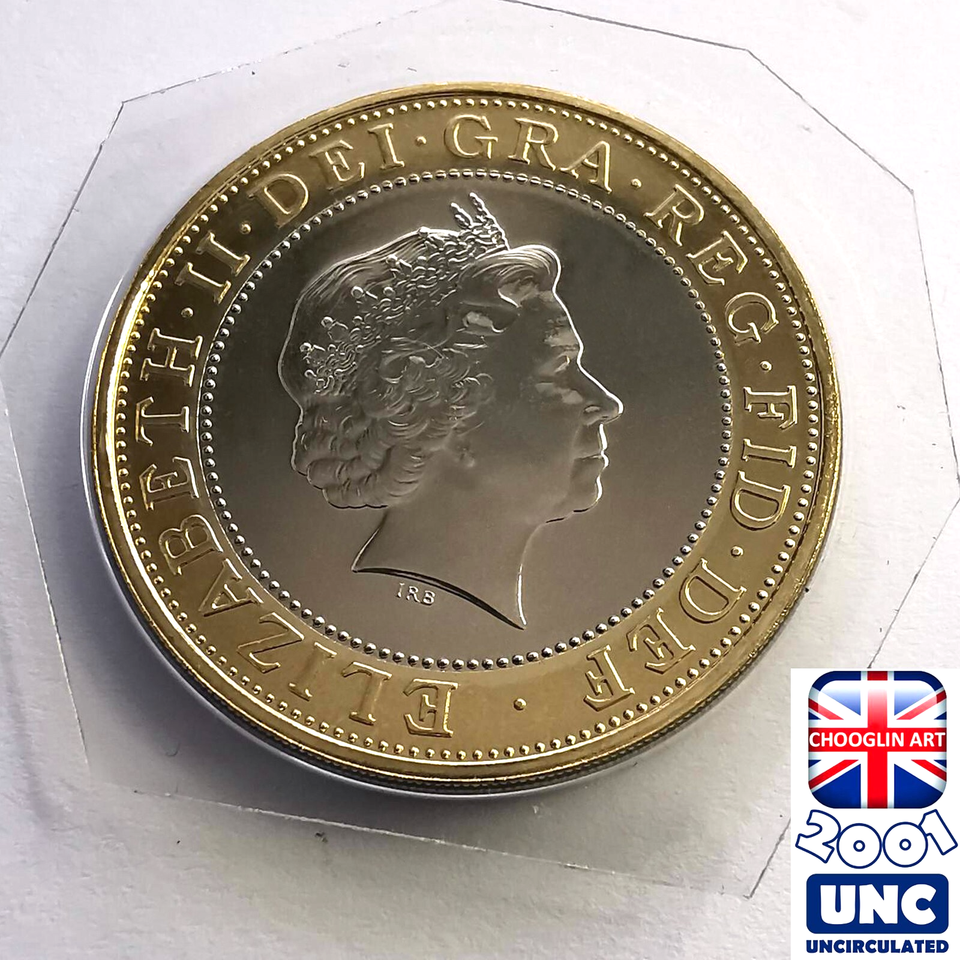 (BRILLIANT UNC) BRITISH 2001 ELIZABETH II TWO POUNDS £2 'MARCONI' coin ...