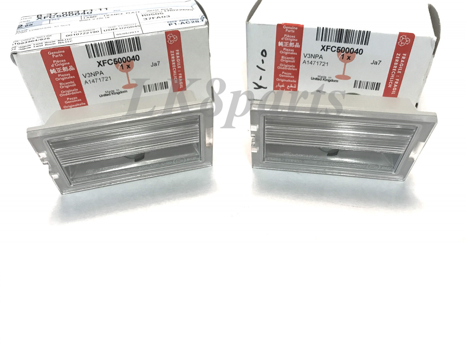 Land Rover LR2 LR3 LR4 Genuine License Plate Lamp Set Part XFC500040 ...