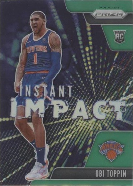 2020-21 Panini Prizm - Instant Impact Green Prizm #15 Obi Toppin (RC ...