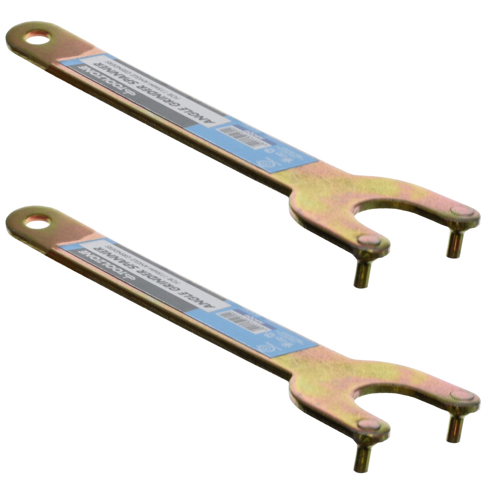 2 x PIN SPANNER 30mm Wrench 4.5" 115mm Angle Grinder 2 Peg Key Flange ...