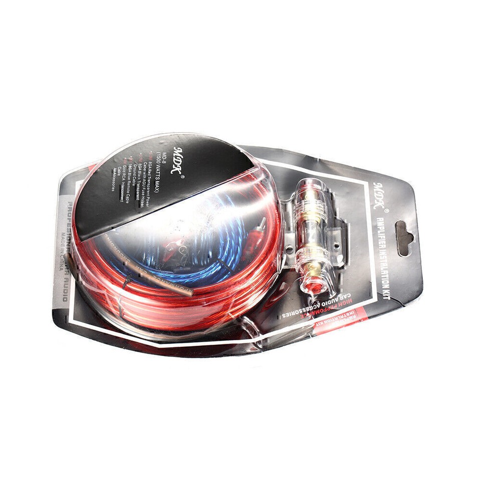 Car Audio Cable Kit 1500W Amp Amplifier Install RCA Subwoofer Sub ...