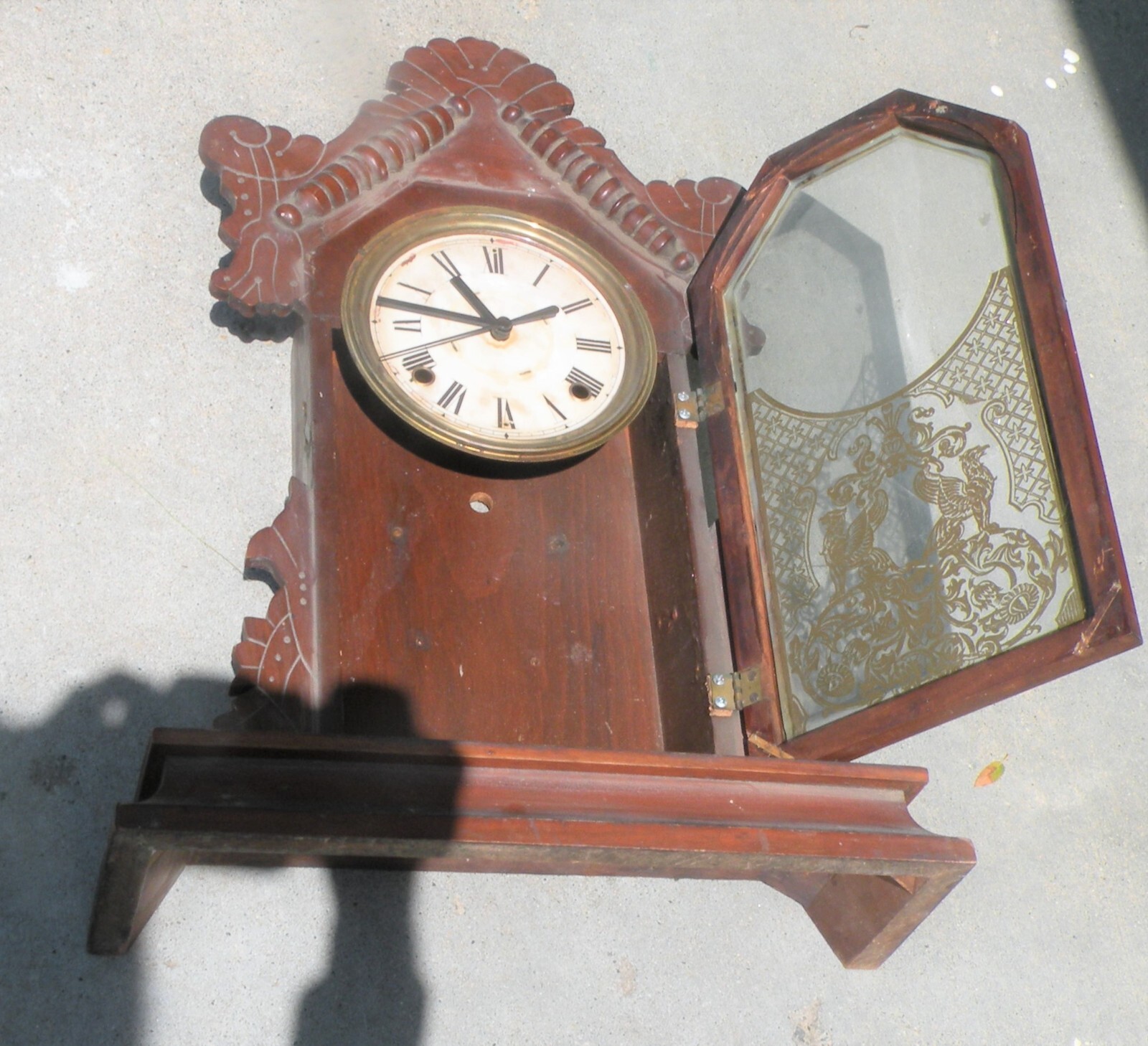 VINTAGE EASTLAKE ANTIQUE WOOD CLOCK CASE Case Only No Works UNUSUAL ...
