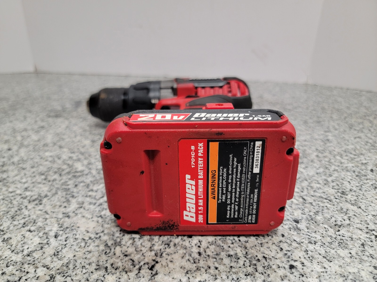 BAUER 20V Cordless 1/2 In. Drill/Driver 1791C-B1 a-x | eBay