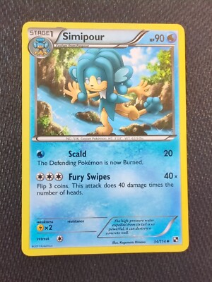 Pokémon TCG Simipour Black and White 34/114 Regular Uncommon NM | eBay