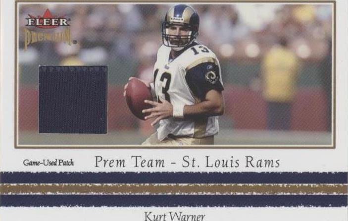 2002 Fleer Premium - Prem Team Kurt Warner Jersey Patches /100 (MEM ...