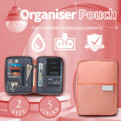 Waterproof Passport Holder Travel Document Wallet RFID Bag Family Case ...