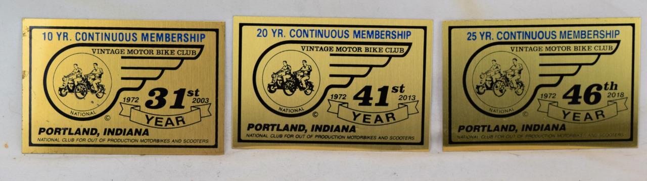 Motor Bike Club Portland Indiana 31st 41st 46th 2003 2013 2018 Brass ...