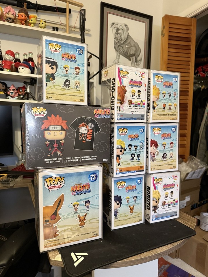 Funk Pop Lot Anime Naruto 9 Figures, Mint, In Pop Protectors, free ...