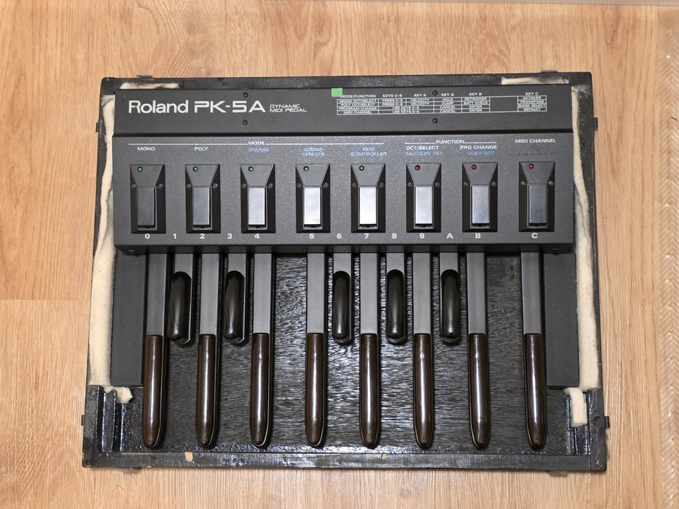 ROLAND PK-5A MIDI pedals c/w ROLAND JV-1010 MIDI controller, PSU's and ...