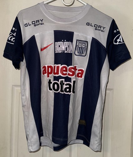 Club Alianza Lima Jersey Mens Small Blue White Soccer Peru Nike Dri-FIT ...