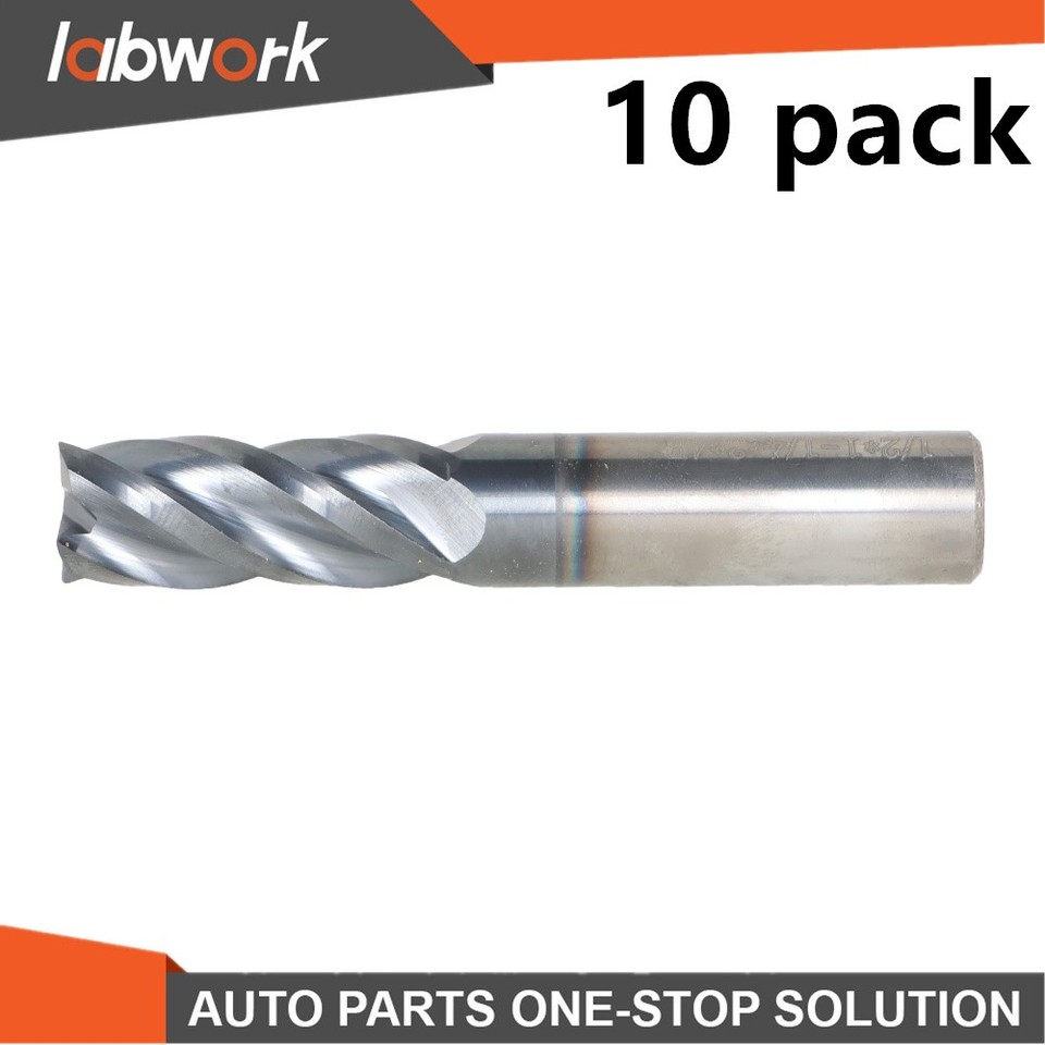 10x4 Flute 1/2" x 1-1/4" x 3" Variable Helix Solid Carbide End Mill ...
