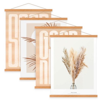 4 Pack 16x20 16x24 16x22 Poster Frame, Magnetic Light Wood Frame Hanger ...