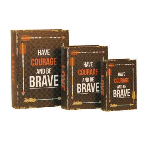 Pacific Giftware Have Courage and Be Brave Decorative Book Boxes ...