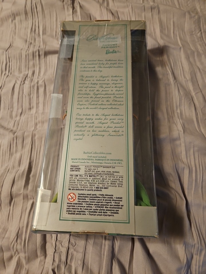 Barbie August Peridot Barbie Doll Mattel 2002 #B3416 Birthstone ...