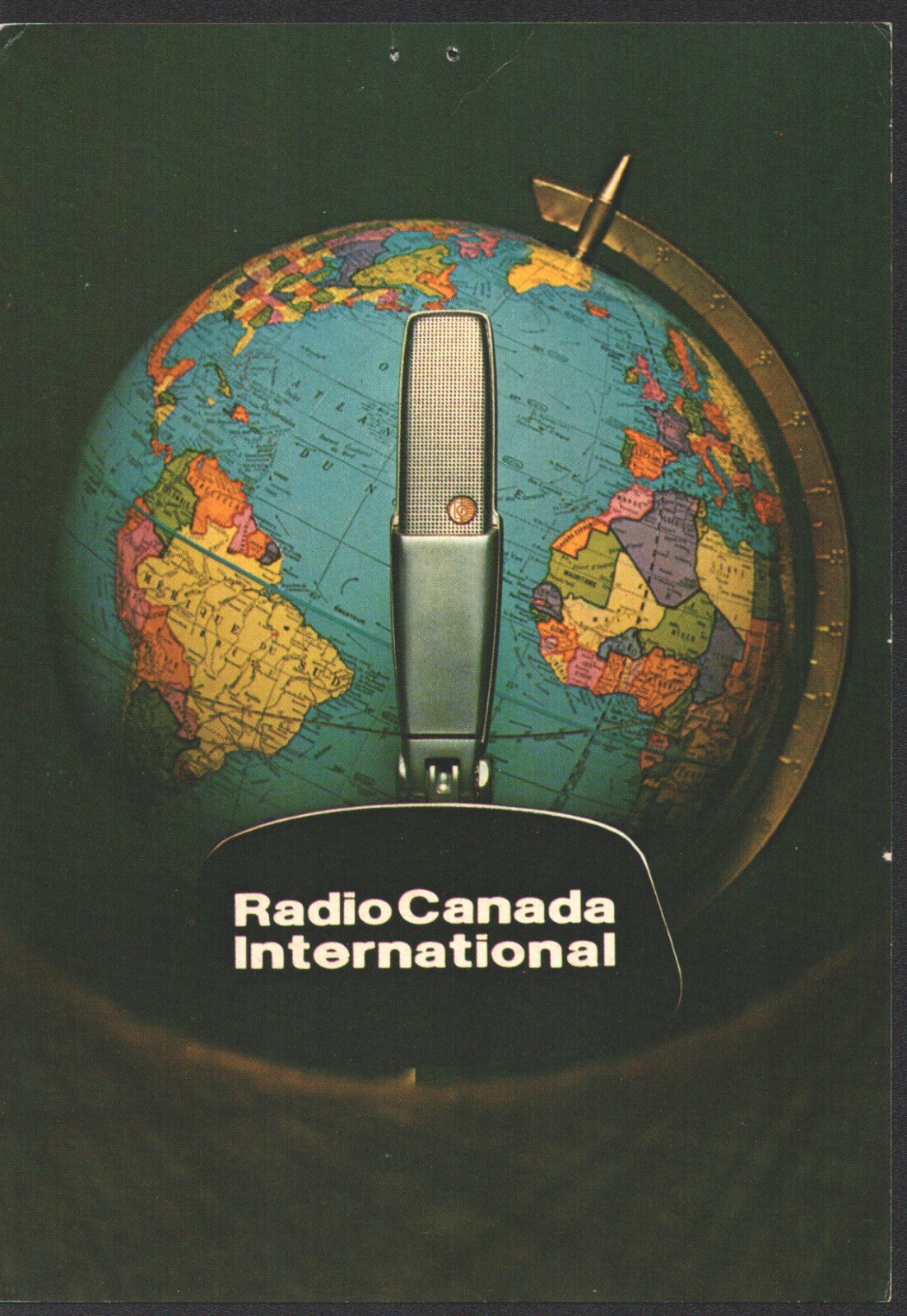 QSL CBC Radio Canada International RCI Microphone 15325 kHz DX SWL 1974 ...