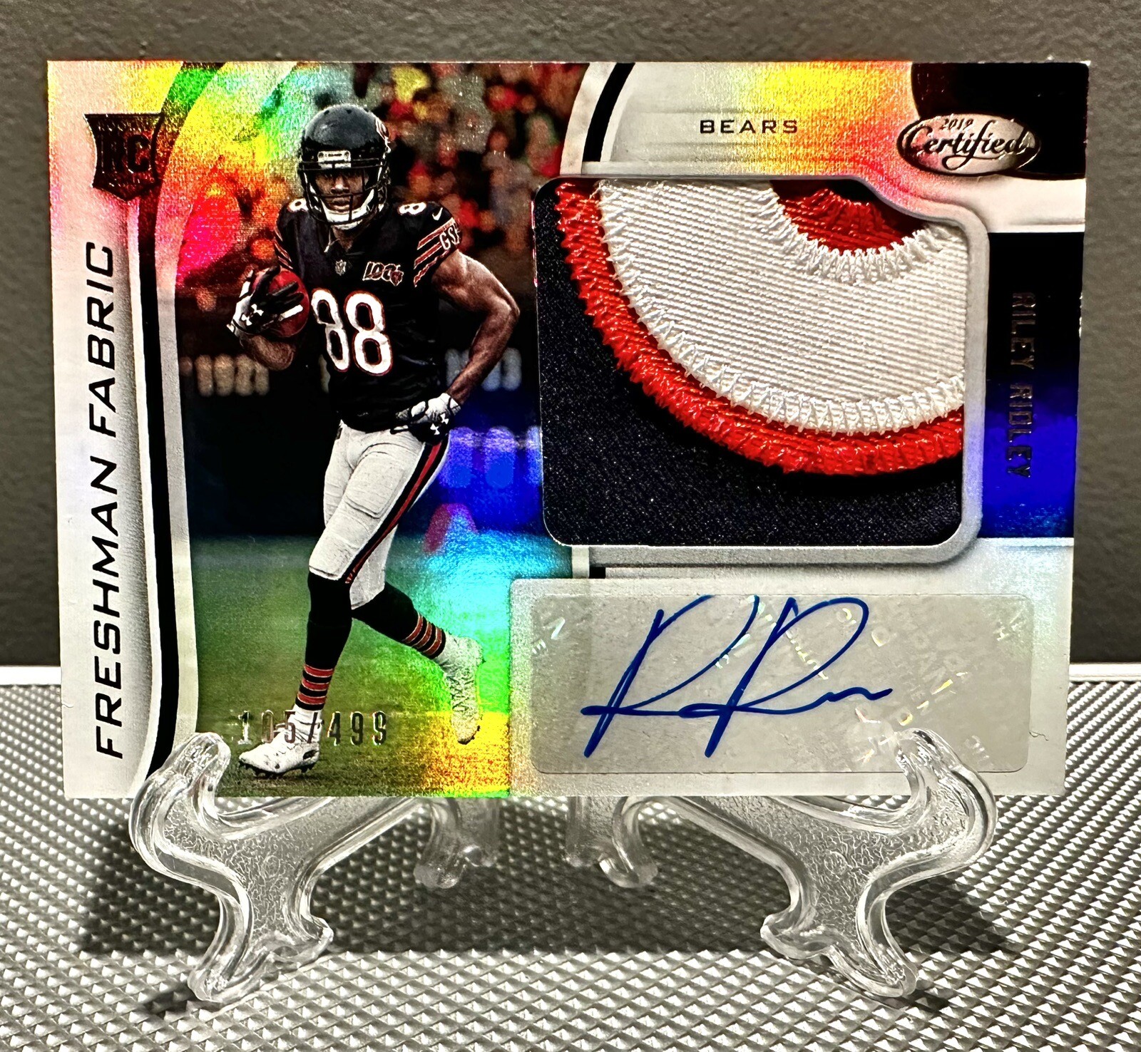 2019 Certified RILEY RIDLEY Rookie Patch Auto #/499 Freshman Fabric RPA ...