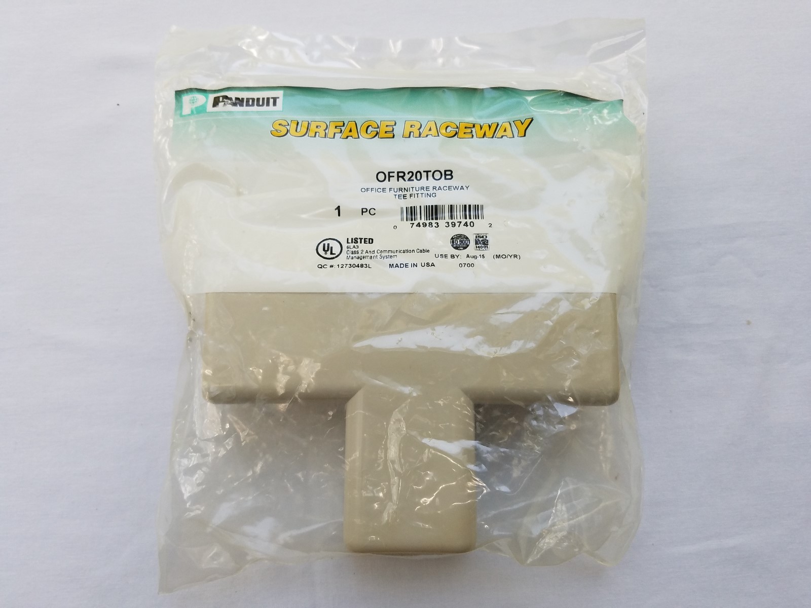 OFR20TOB Panduit Office Furniture Raceway Tee Fitting - Office Beige | eBay