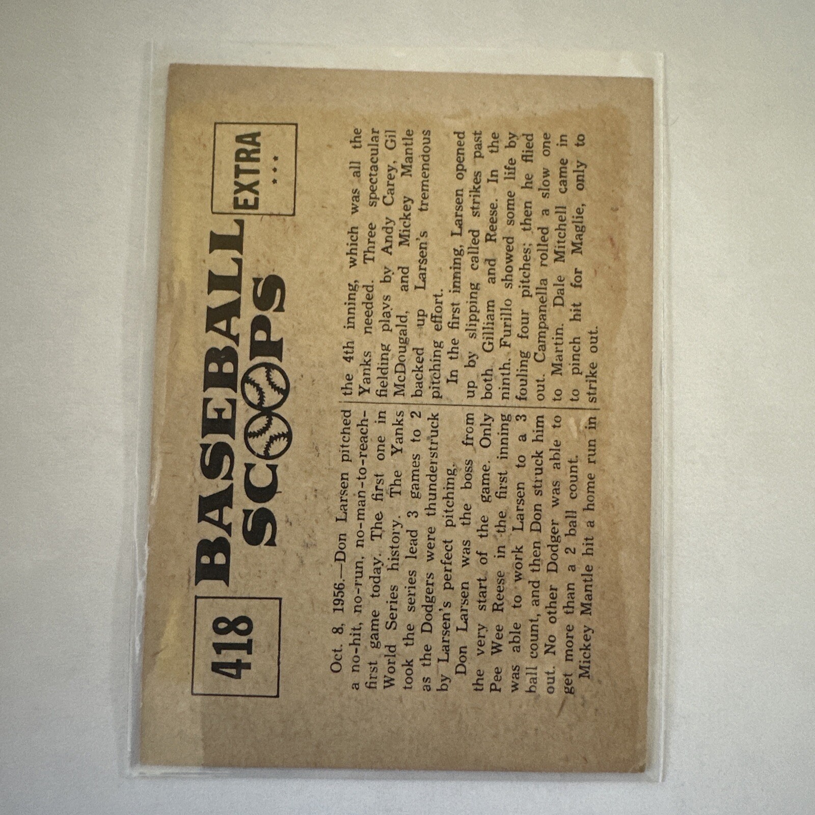 1961 Nu-Cards Baseball Scoops - #418 Don Larsen for sale online | eBay