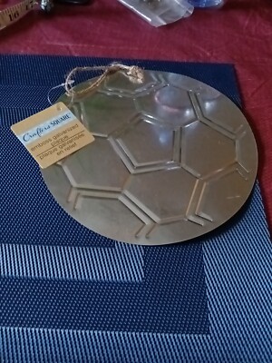 Crafters Square Embossed Galvanized Metal Soccer Ball Shaped Plaque | eBay