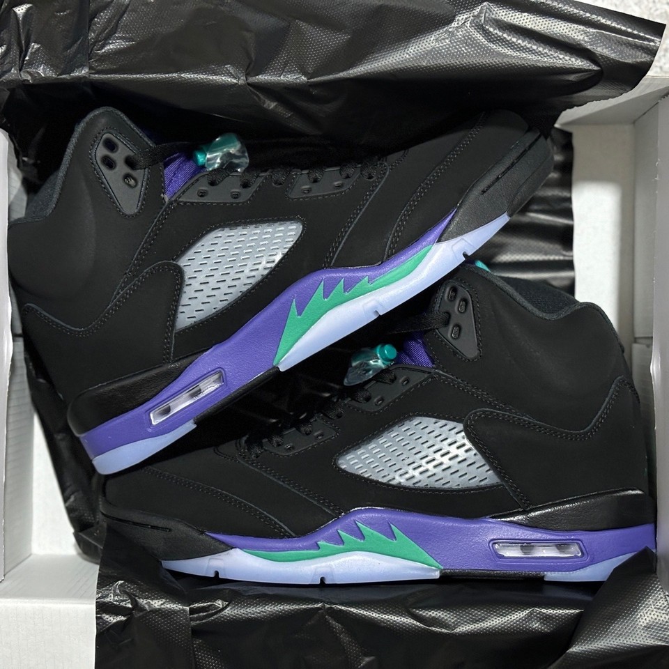 Nike Air Jordan 5 Retro Black Grape Full-Size, Versatile and ...