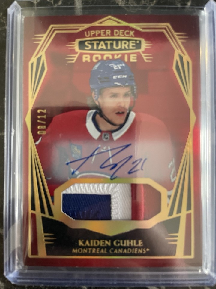 2022-23 Stature Kaiden Guhle #139 08/12 Rpa Rookie Patch Auto | eBay