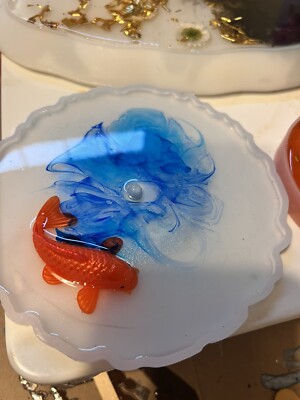 Resin 3D Coy Fish | eBay