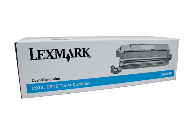 Lexmark Lex12n0768 Toner Cartridge for C910-c912 14000 Page Yield Cyan ...