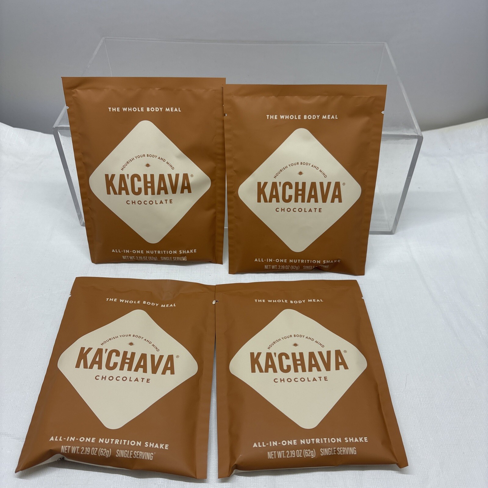4 X KA’CHAVA CHOCOLATE THE ALL IN ONE NUTRITION SHAKE Single Serving 2. ...