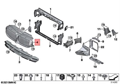 Genuine BMW G32 620d 620dX 630d 630dX 630i 640dX 640i Air Flaps Top ...