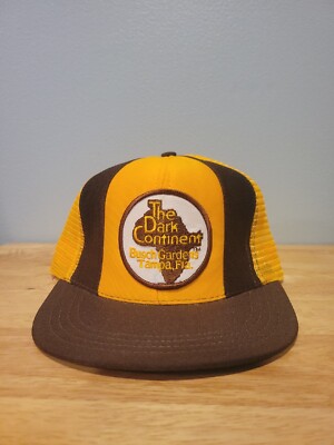 VINTAGE Busch Gardens Hat The Dark Continent Tampa FL Mesh Trucker Cap ...