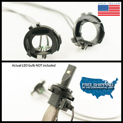 2x H7 LED bulb adapter sockets Volkswagen MK6 MK7 GTI Golf PASSAT B7 ...