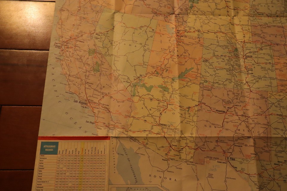 Esso United States Interstate Highway System 1964 25x24 Paper Road Map ...