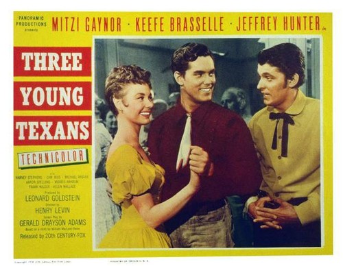 Three Young Texans Lobby Card Mitzi Gaynor Jeffrey Hunter Keefe OLD ...