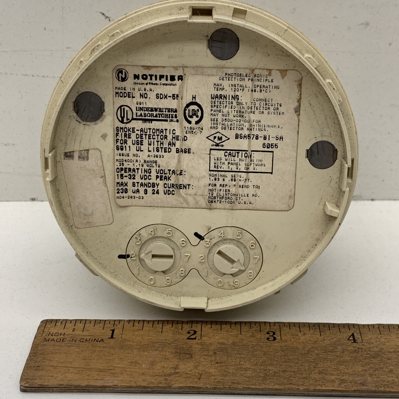 Notifier SDX-551 Fire Alarm Photoelectric Detector | eBay