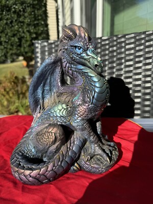 Vintage Windstone Editions Pena Dragon 1986 Peacock Blue Purple - Paint ...