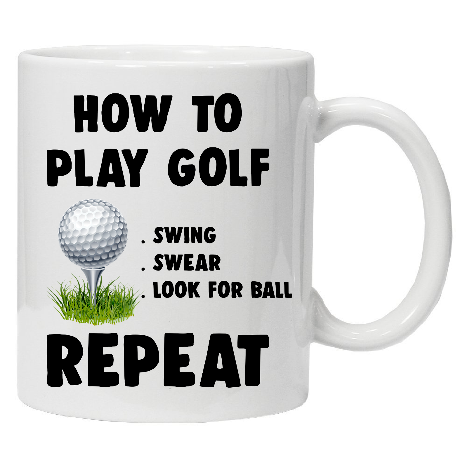 How To Play Golf Funny Novelty Golfers Gift Idea Coffee Tea Mug Secret ...