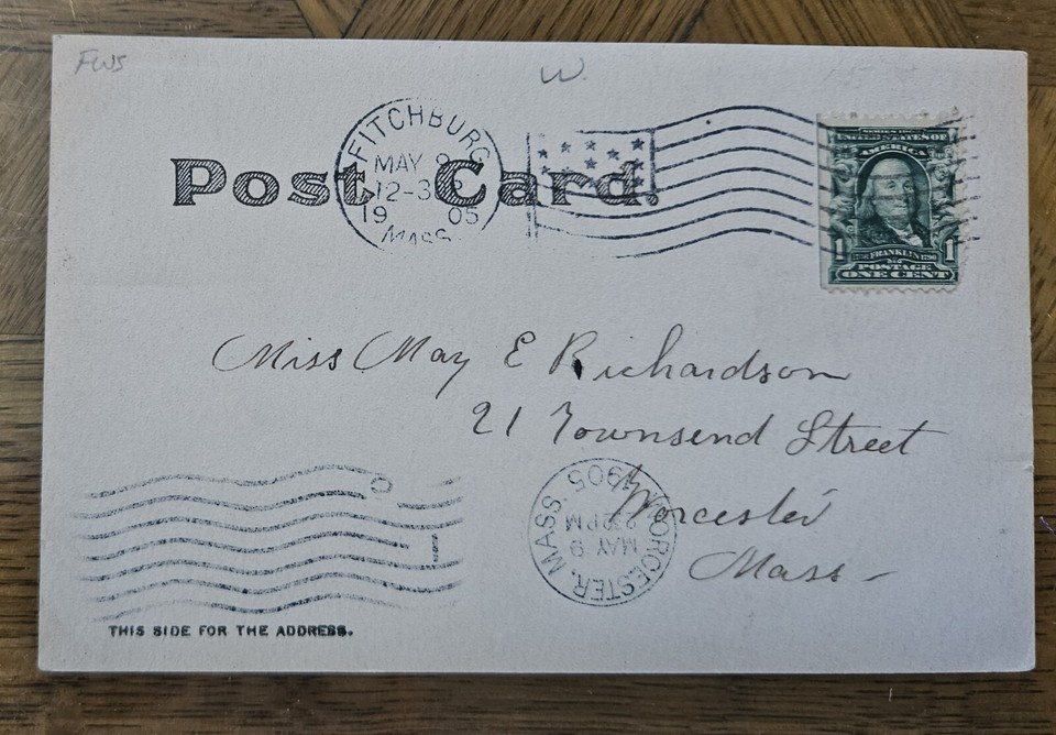 Rare Postcard FITCHBURG Railway RR DEPOT Sta Massachusetts MA Trolley ...