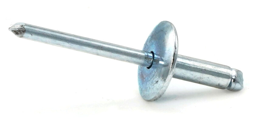 ALL Steel Pop Rivets 1/4" Diameter (#8) Oversize Large Flange Blind ...