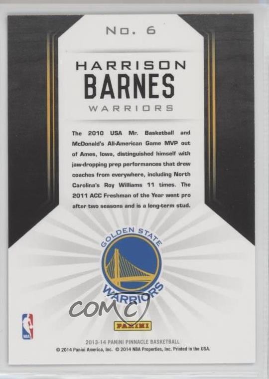 2013-14 Panini Pinnacle The Naturals Artist Proof Harrison Barnes #6 | eBay