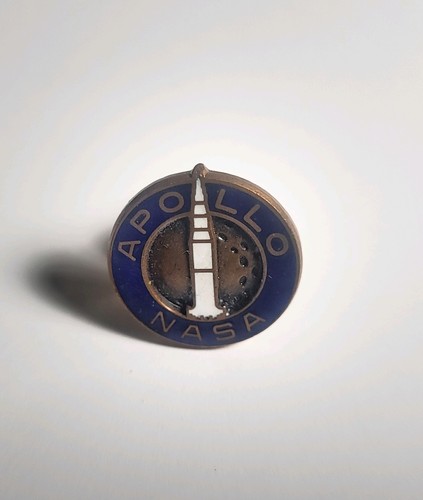 Vintage 1960's NASA Apollo Lapel Pin By Crest Craft features Saturn 1 ...