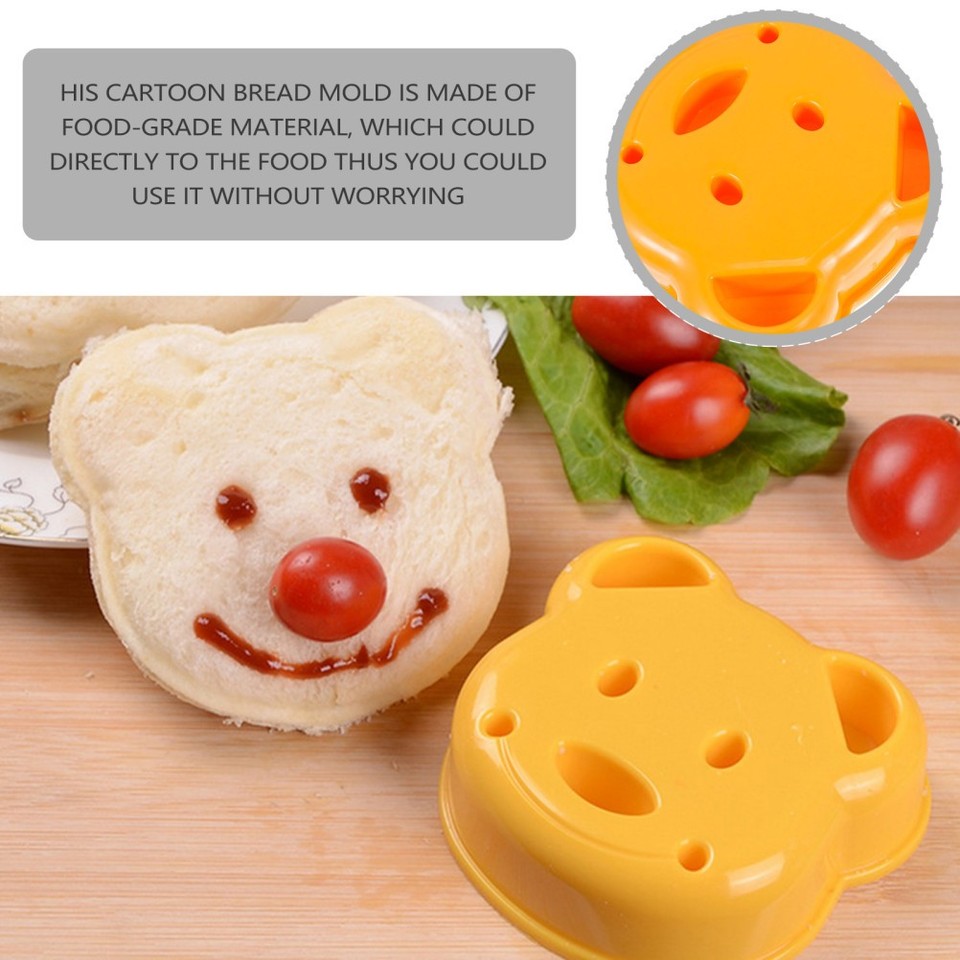 6pcs Breakfast Bread DIY Mold Cartoon Rice Ball Maker Bread Baking ...