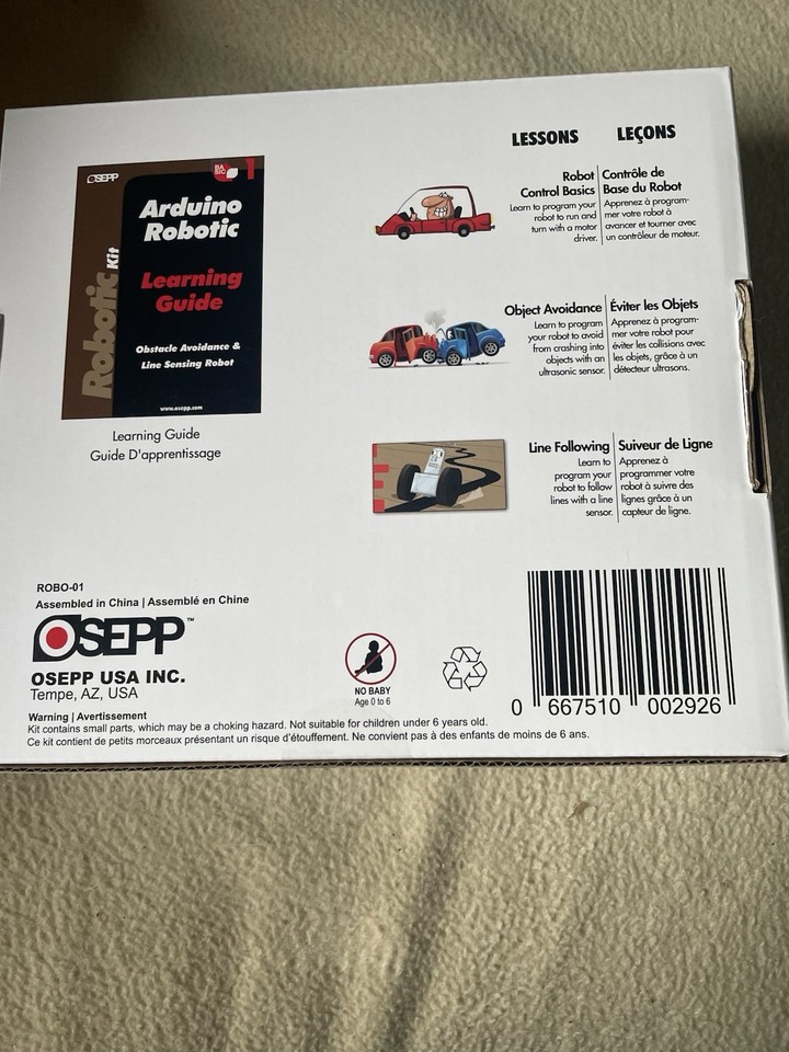 Arduino Osepp Robotic Basics Pro Robotics Kit Microcontroller Included ...