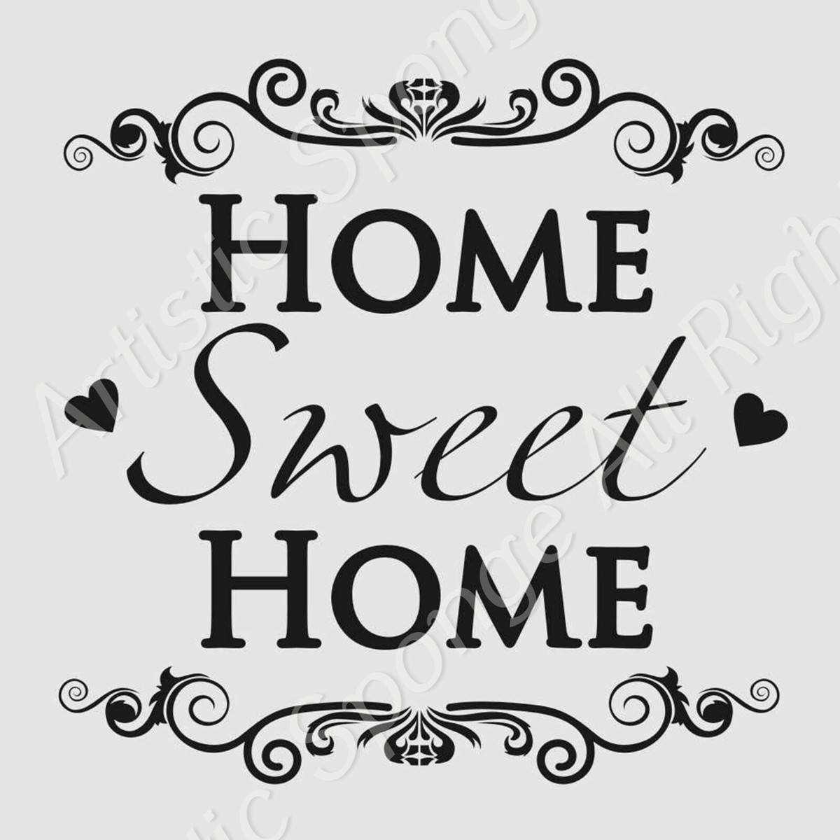 Rustic Home Sweet Home Stencil Welcome, Home Sweet Home Stencil